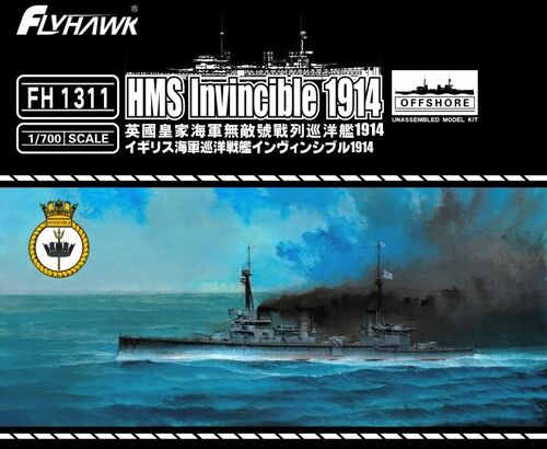 Flyhawk 1311 Brtish Battlecruiser HMS Invincible (1914)