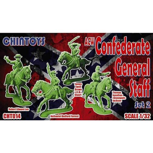 CHINTOYS 014 American Civil War mounted Confederate General Staff 3