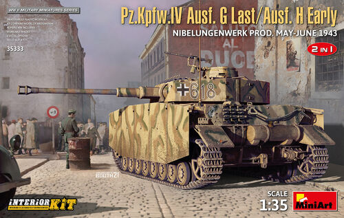 MiniArt 35333 Pz.Kpfw.IV Ausf.G Last/Ausf. H Early. NIBELUNGENWERK Prod. May-June 1943. 2IN1 Interior Kit