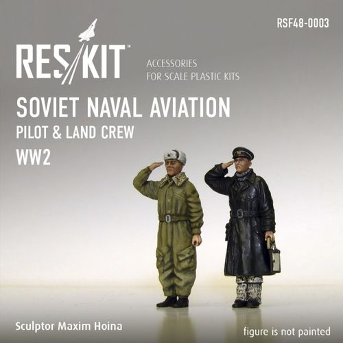 DISCONTINUED RES/KIT F48-0003 Soviet Naval Aviation pilot & land crew (WW2)