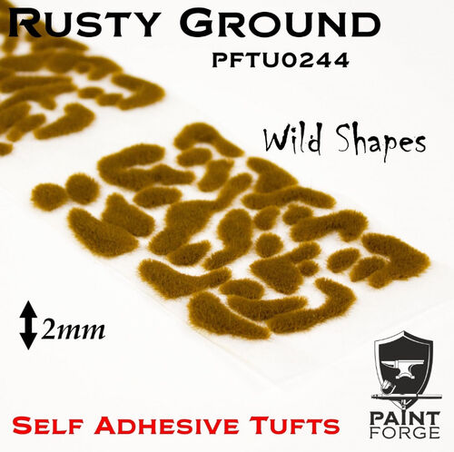 Paint Forge PFTU0244 Rusty Ground Wild Shapes 2 mm - Self Adhesive Tufts
