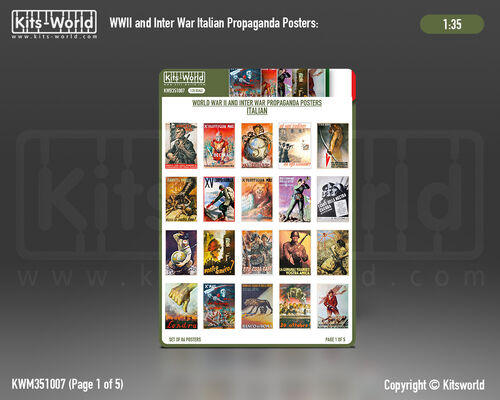Kits World B351007 Italian WWII Propaganda Posters - 86 posters