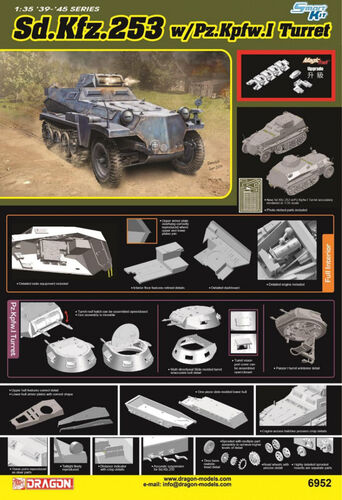 Dragon 6952 Sd.Kfz.253 With Pz.Kpfw.I Turret Smart Kit