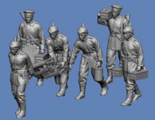 Germania-Figuren 72-WW1-73 German infantry 1914/15 Proceed with MG 08/15