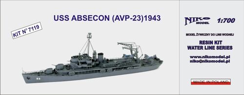 NIKO MODEL 7119 USS Absecon (AVP-23) 1943