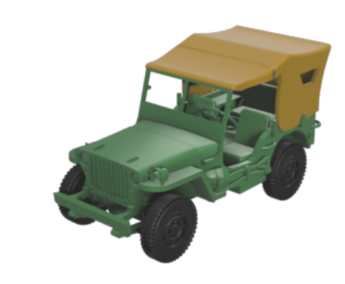 L'Arsenal 2.0 3D100072 Jeep Willys covered x 5