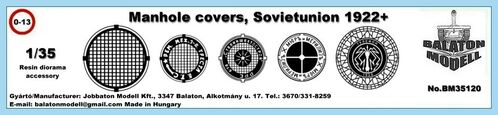 Balaton Modell BM35120 Manhole covers, Sovietunion 1922+