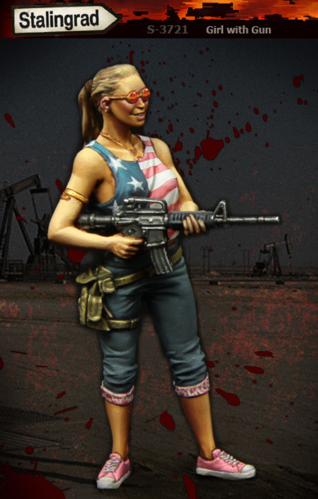 Stalingrad 3721 Girl with Gun Post-Ap