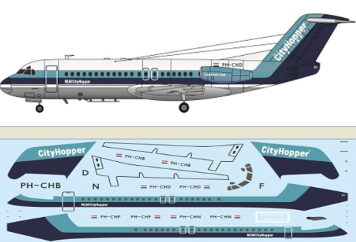F-RSIN P4093 Fokker 28-4000 - NLM CityHopper