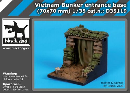 Black Dog D35119 Vietnam bunker entrance base (70x70 mm)