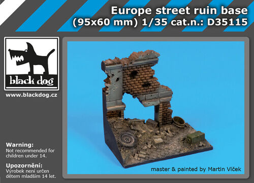 Black Dog D35115 Europe street ruin base (95x60 mm)
