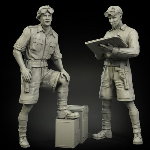 PanzerArt FI35-026 British RAC officers North Africa set