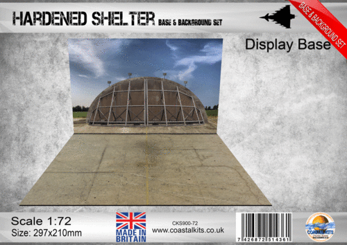 Coastal kits S900-72 Hardened Aircraft Shelter Base & Background 297 x 210 x 297mm