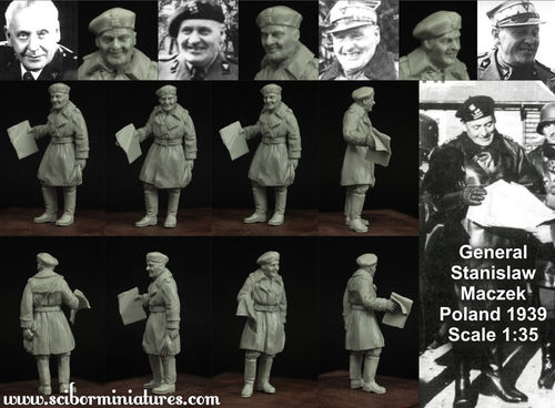 Scibor Monstrous Miniatures 35HM0015 General Stanislaw Maczek 1939