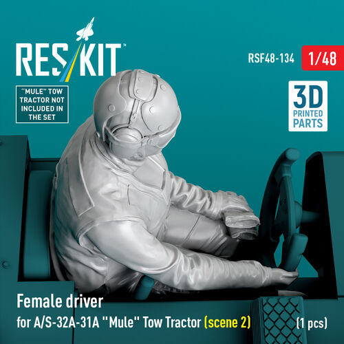 RES/KIT F48-0134 Female Driver for A/S-32A-31A "Mule" Tow Tractor Scene 2 (1 Figure / 3D Printed)