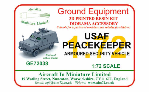 Aircraft In Miniature Ltd GE72038 USAF Peacekeeper - Armoured Security Vehicle (3D-Printed)
