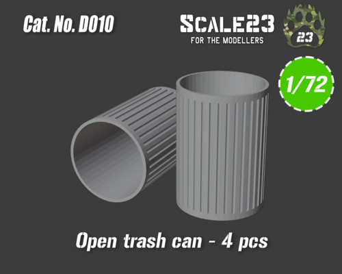 Scale23 72-D010 Open trash can - 4 pcs