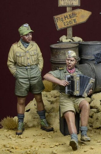 D-DAY miniature studio 35243 Afrikakorps Soldiers At Rest Vol. 1, North Africa 1941-43