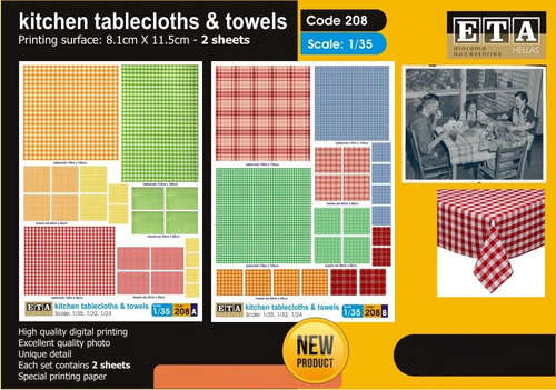 ETA DIORAMA ACCESSORIES 208 Kitchen Tablecloths & Towels