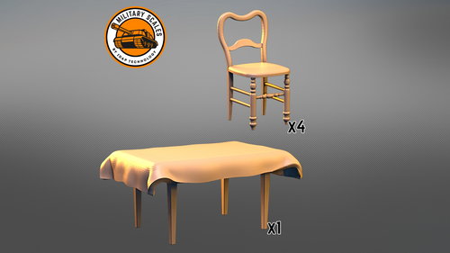 IDAP Technology PMI0404B Table And Chairs Set
