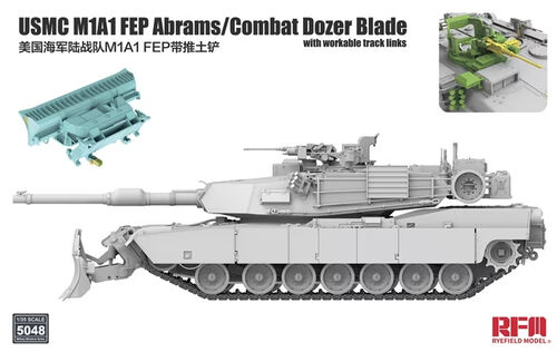 Rye Field Model RM-5048 USMC M1A1 FEP Abrams/Combat Dozer Blade with workable track links
