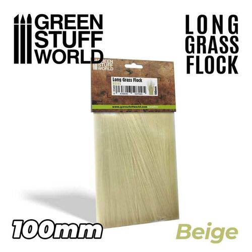 Green Stuff World 3349 Long Grass Flock 100mm - Beige