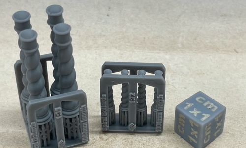 EMP3D 35120218 Słupki ozdobne spiralne 1000mm - 4 sztuki