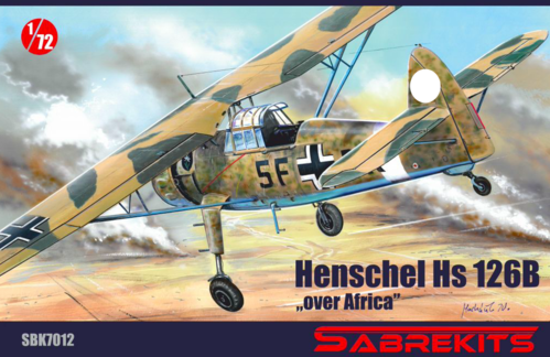 DISCONTINUED Sabre Kits 7012 Henschel Hs 126 B over Afrika