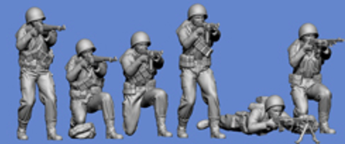 Germania-Figuren 72-WW2-228 US infantrymen Various shooting soldiers
