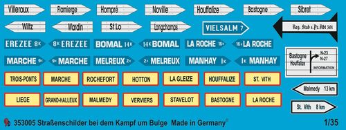Peddinghaus-Decals 3005 Roadsigns "Battle Of The Bulge"
