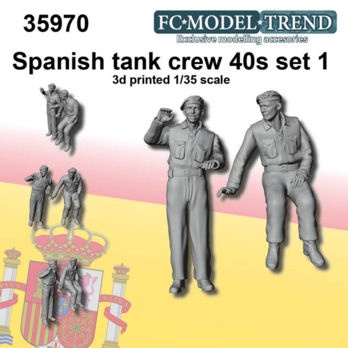 FC ModelTrend 35970 Spanish tank crew, 40s