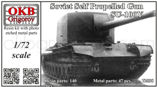 OKB Grigorov V72098 Soviet Self Propelled Gun SU-100Y