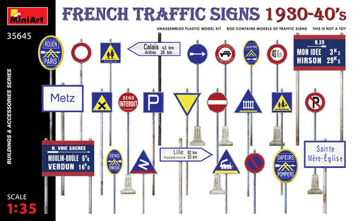 MiniArt 35645 French Traffic Signs 1930-40's