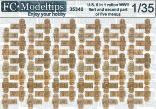 FC ModelTrend 35340 5 in 1 ration boxes, US army WWII
