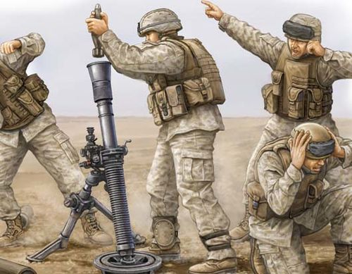 Trumpeter 00423 Modern US Marine M252 Mortar Team
