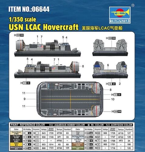 Trumpeter 06644 USN LCAC Hovercraft