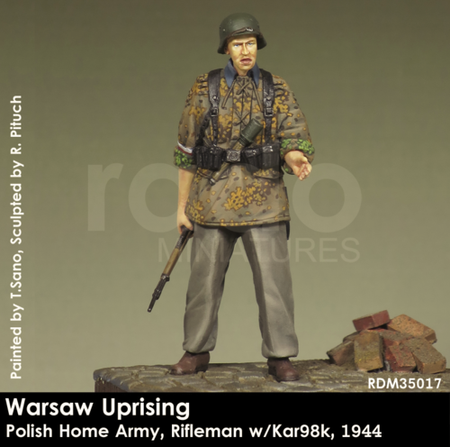Rado Miniatures 35017 Warsaw Uprising Polish Home Army,Rifleman w/Kar98k, 1944
