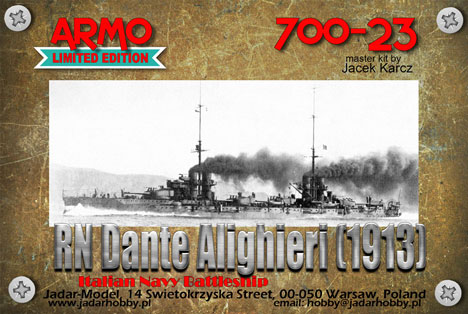 Armo 700-23 RN Dante Alighieri (1913) Italy Navy Battleship