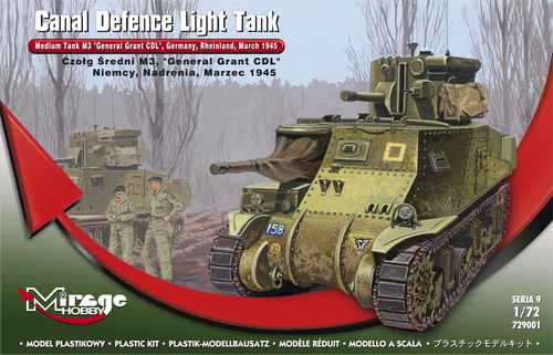 Mirage-Hobby 729001 'Canal Defence Light Tank' - Medium Tank M3 'General Grant CDL' , Germany, Rheinland, March 1945