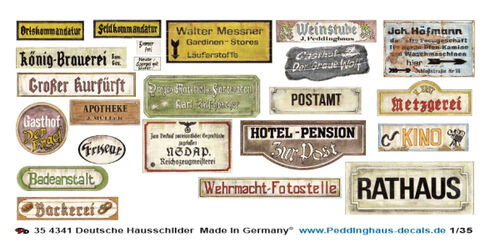 Peddinghaus-Decals 4341 German Commercial Signs For Houses