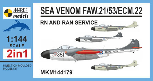 Mark I Models 144179 de Havilland Sea Venom FAW.21 / 53 / ECM.22 'RN and RAN Service' (2in1)