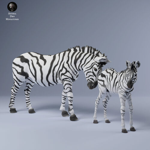 EMP3D 48130251 Zebra Stepowa - Klacz Ze Źrebakiem