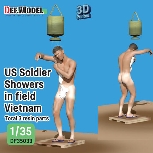 DEF Model DF35033 US Soldier Showers In Field Vietnam