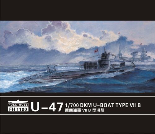 Flyhawk 1100 U-boat Type VII B DKM U-47 (2 Kits in box)