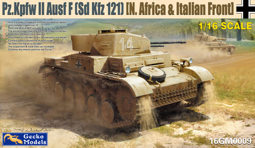Gecko Models 16GM0009 Pz.Kpfw II Ausf F (Sd Kfz 121) [N.Africa & Italian Front]