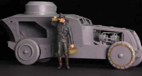 Copper State Models F35-017 Austro-Hungarian Armoured Car Crewman With MG