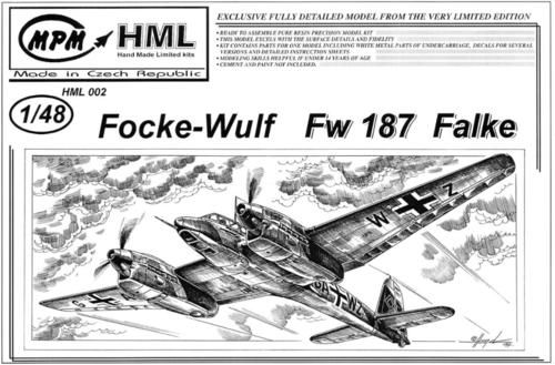 MPM HML002 Focke-Wulf Fw 187A-0 Falke
