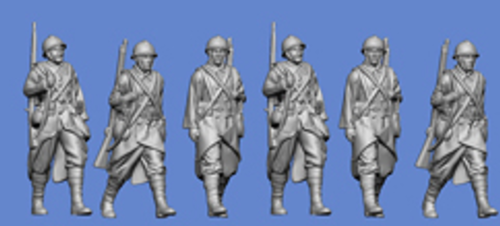 Germania-Figuren 72-WW1-401 French Infantry 1915/18 Marching soldiers