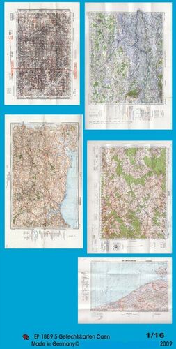 Peddinghaus-Decals 1889 5 Battle Maps Of The Caen Area