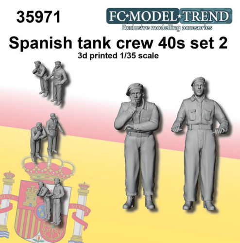 FC ModelTrend 35971 Spanish tank crew, 40s, set 2